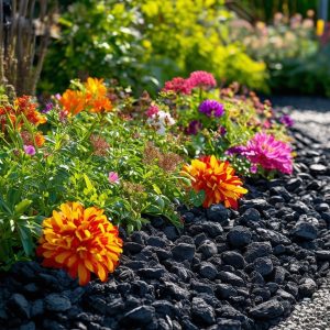 20 Black Rock Landscaping Ideas - Planted Shack