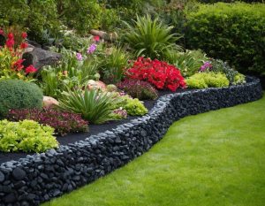 20 Black Rock Landscaping Ideas - Planted Shack