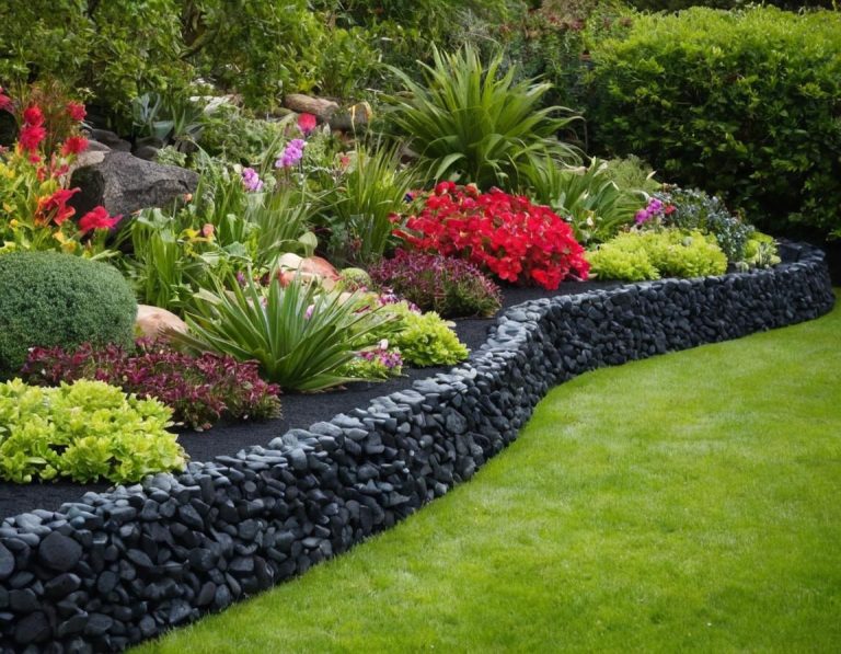 20 Black Rock Landscaping Ideas - Planted Shack