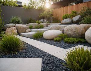 20 Black Rock Landscaping Ideas - Planted Shack
