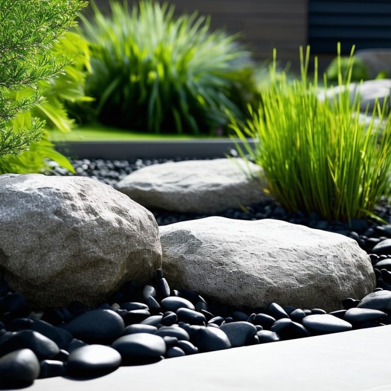 20 Black Rock Landscaping Ideas - Planted Shack
