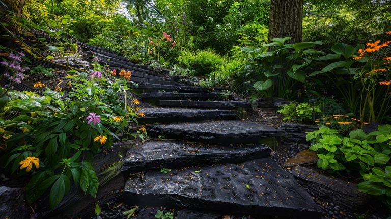 20 Black Rock Landscaping Ideas - Planted Shack